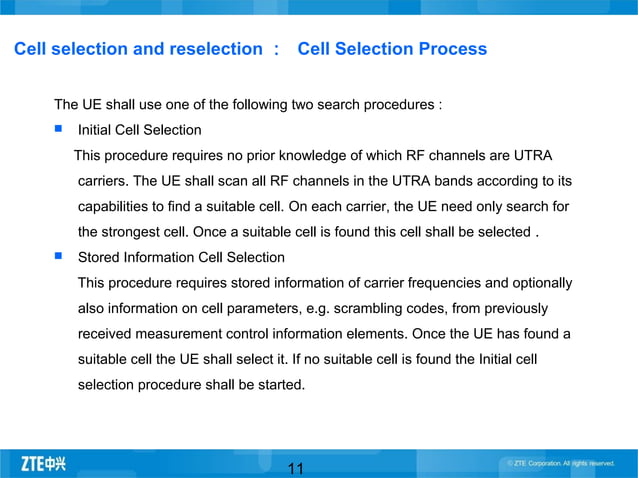 Training material umts cell selection and reselection | PPT | Computer ...