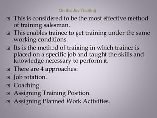 Training method for sales personnel | PPTX