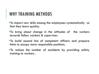 Training Methods and others for training conduct | PDF