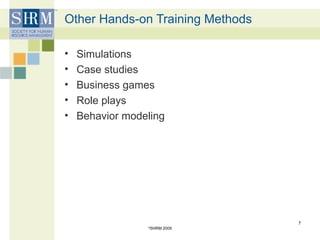 Training Methods Experiential Learning & Technology.ppt
