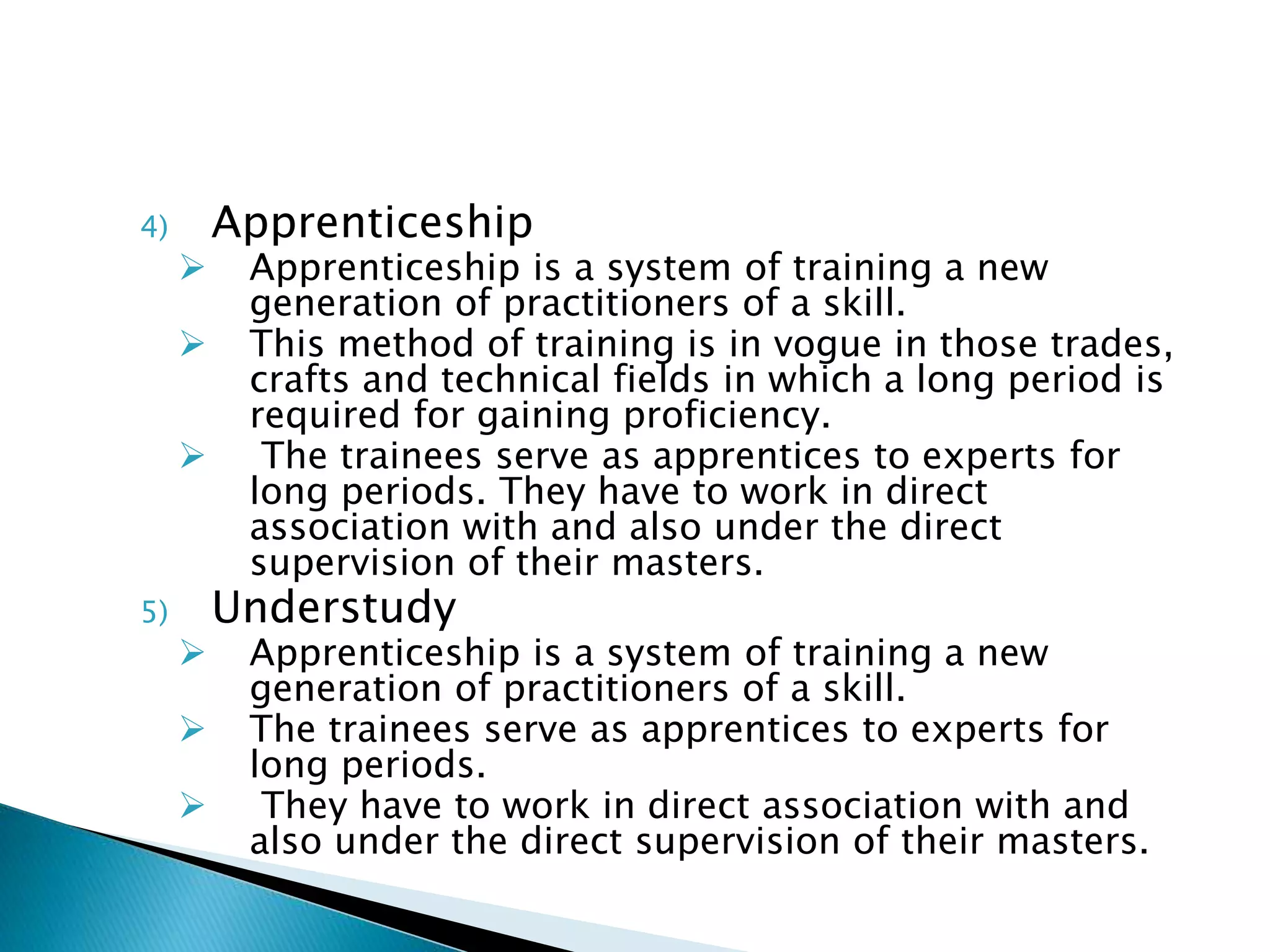 Training methods in human resource managment | PPTX