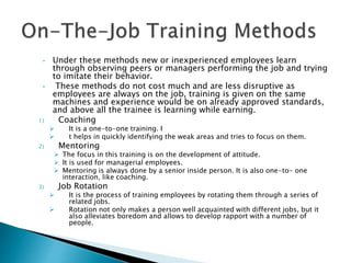 Training methods in human resource managment | PPTX