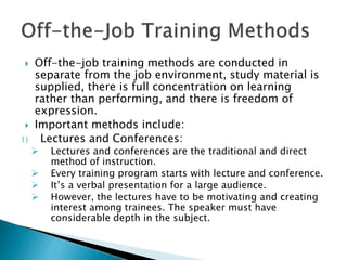 Training methods in human resource managment | PPTX