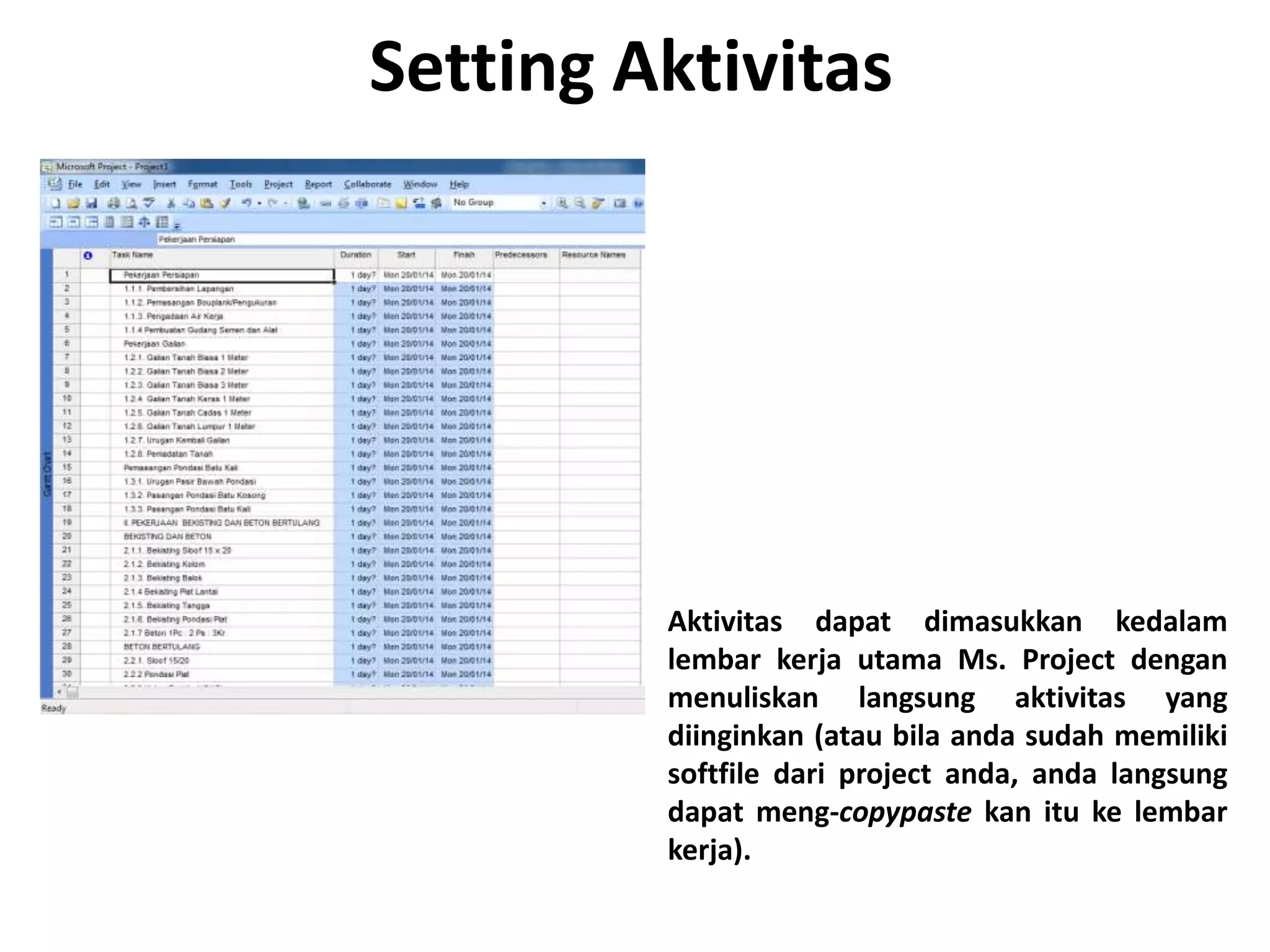 Training microsoft project | PPTX