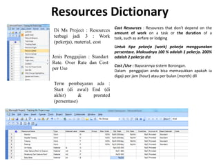 Training microsoft project | PPTX
