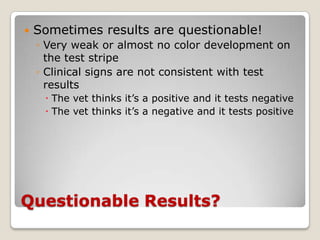 Training module II - Heartworm Testing | PPTX