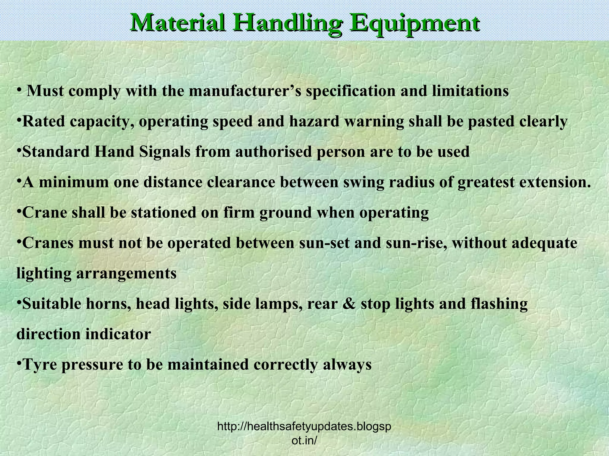 Safe Material Handling | PPT