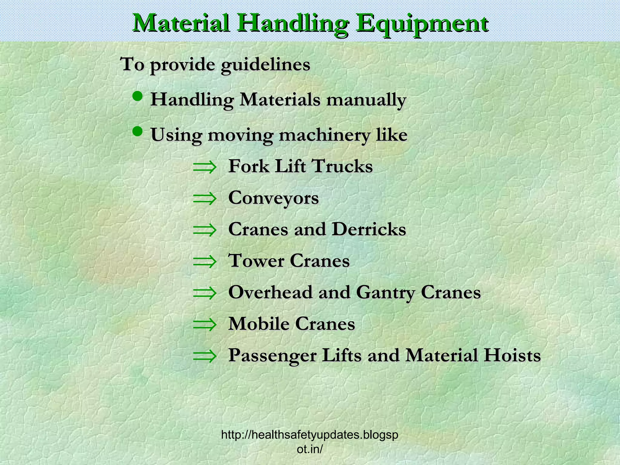Safe Material Handling | PPT