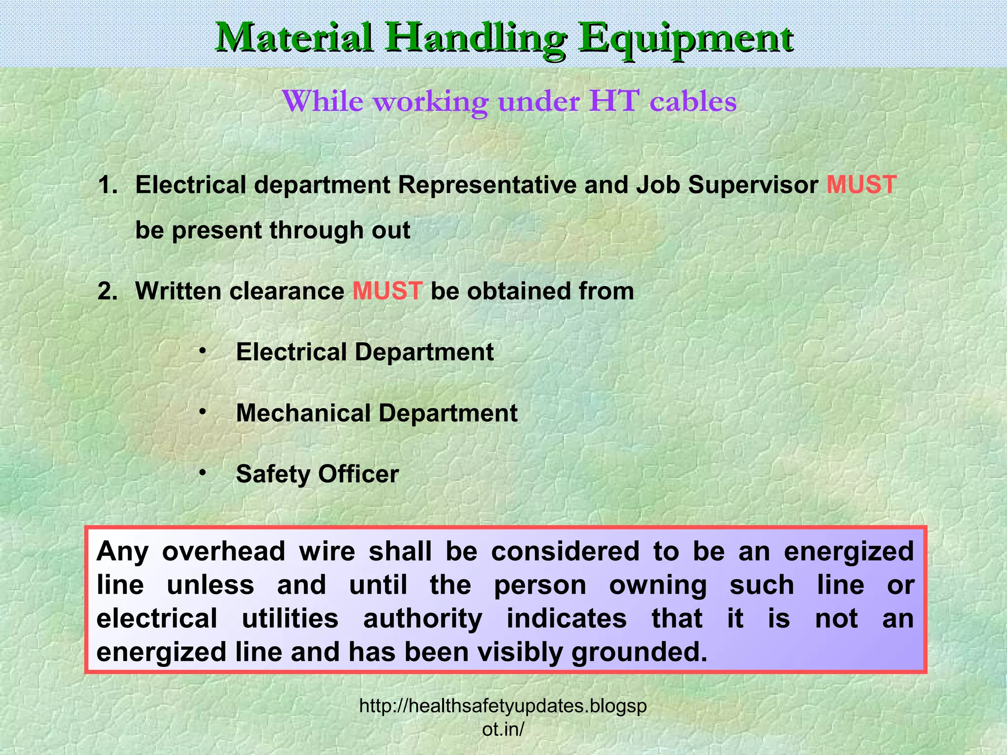 Safe Material Handling | PPT