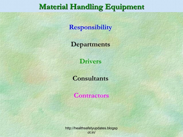 Safe Material Handling | PPT