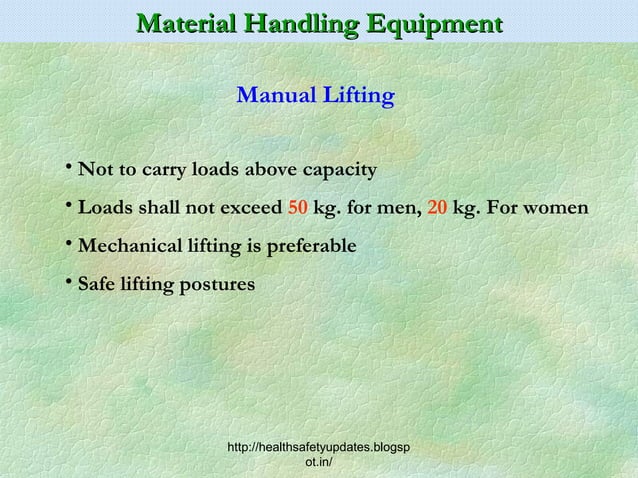 Safe Material Handling | PPT