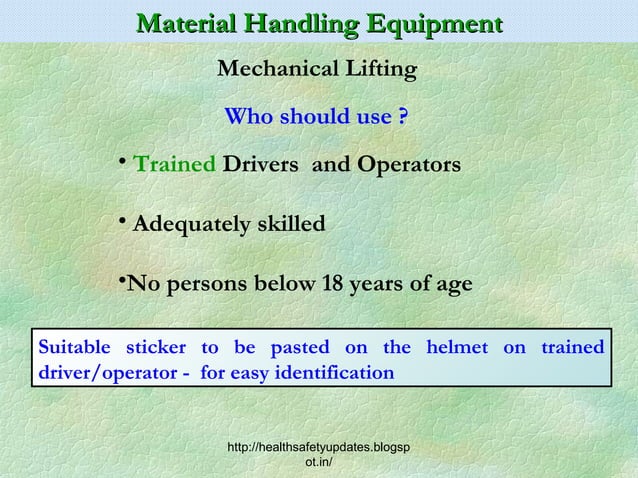 Safe Material Handling | PPT