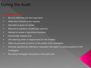 Training module on facing audits | PPTX