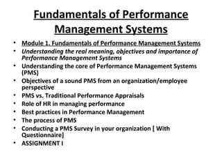 Training module on pms | PPT