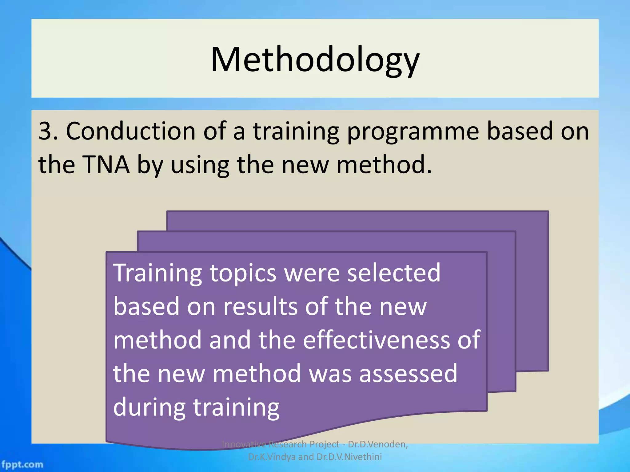 Training need assessment of sri lankan nurses: New innovative method | PPTX