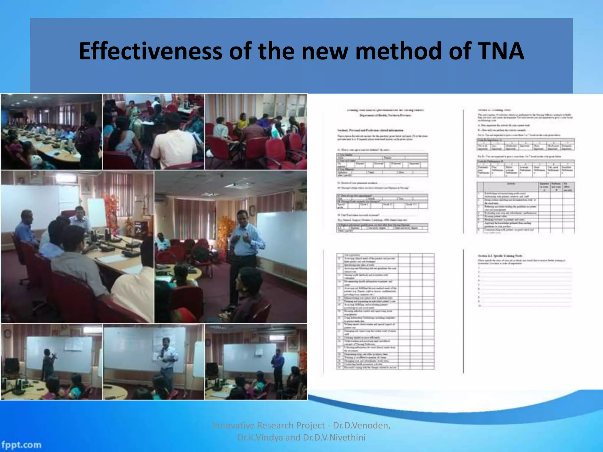 Training need assessment of sri lankan nurses: New innovative method | PPTX