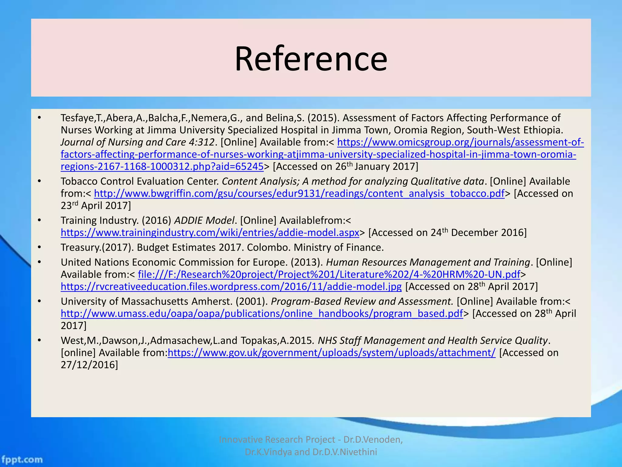 Training need assessment of sri lankan nurses: New innovative method | PPTX