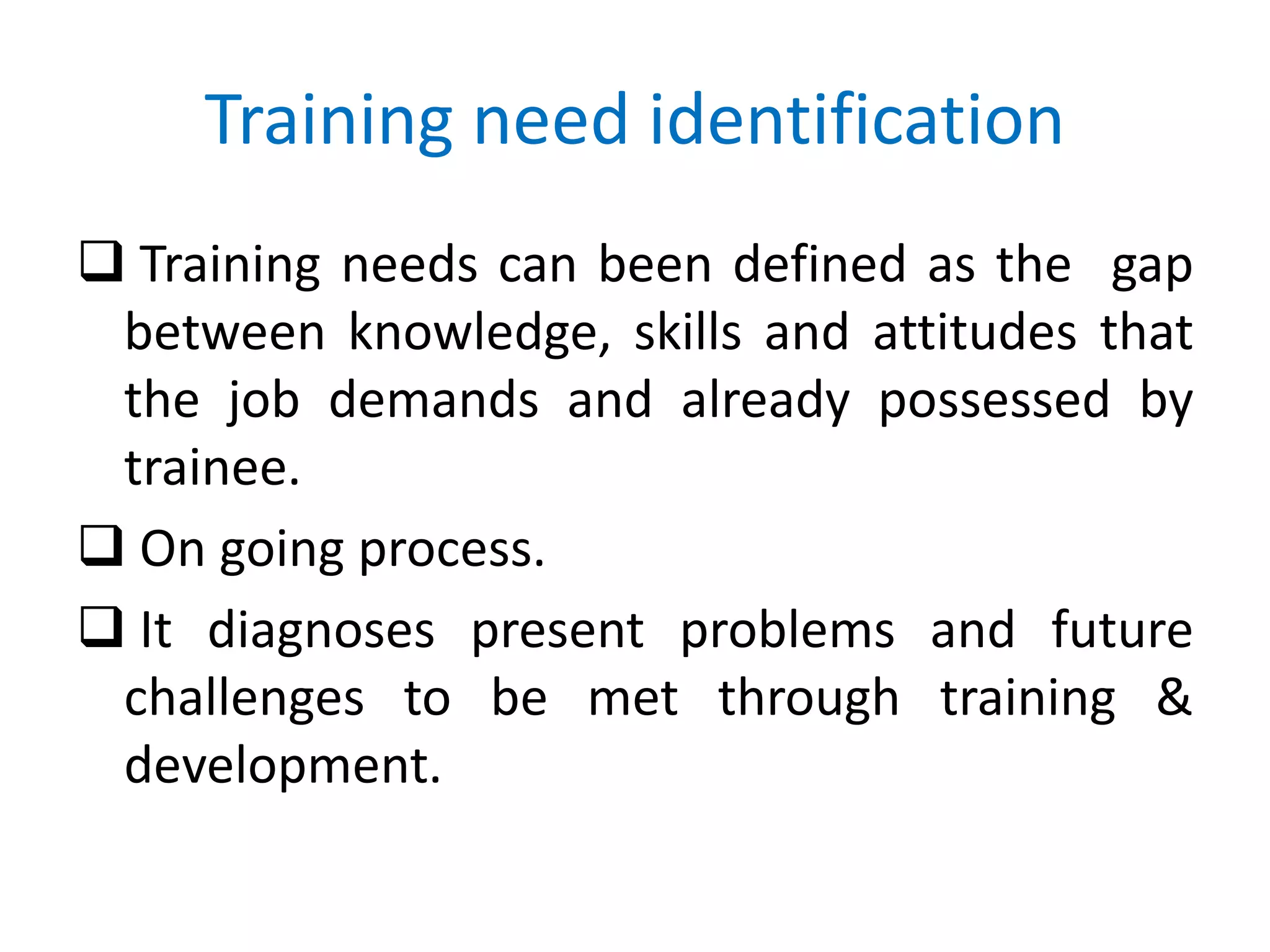 Training need identification | PPTX