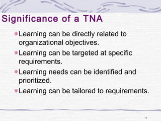 Training Needs Analysis | PPT