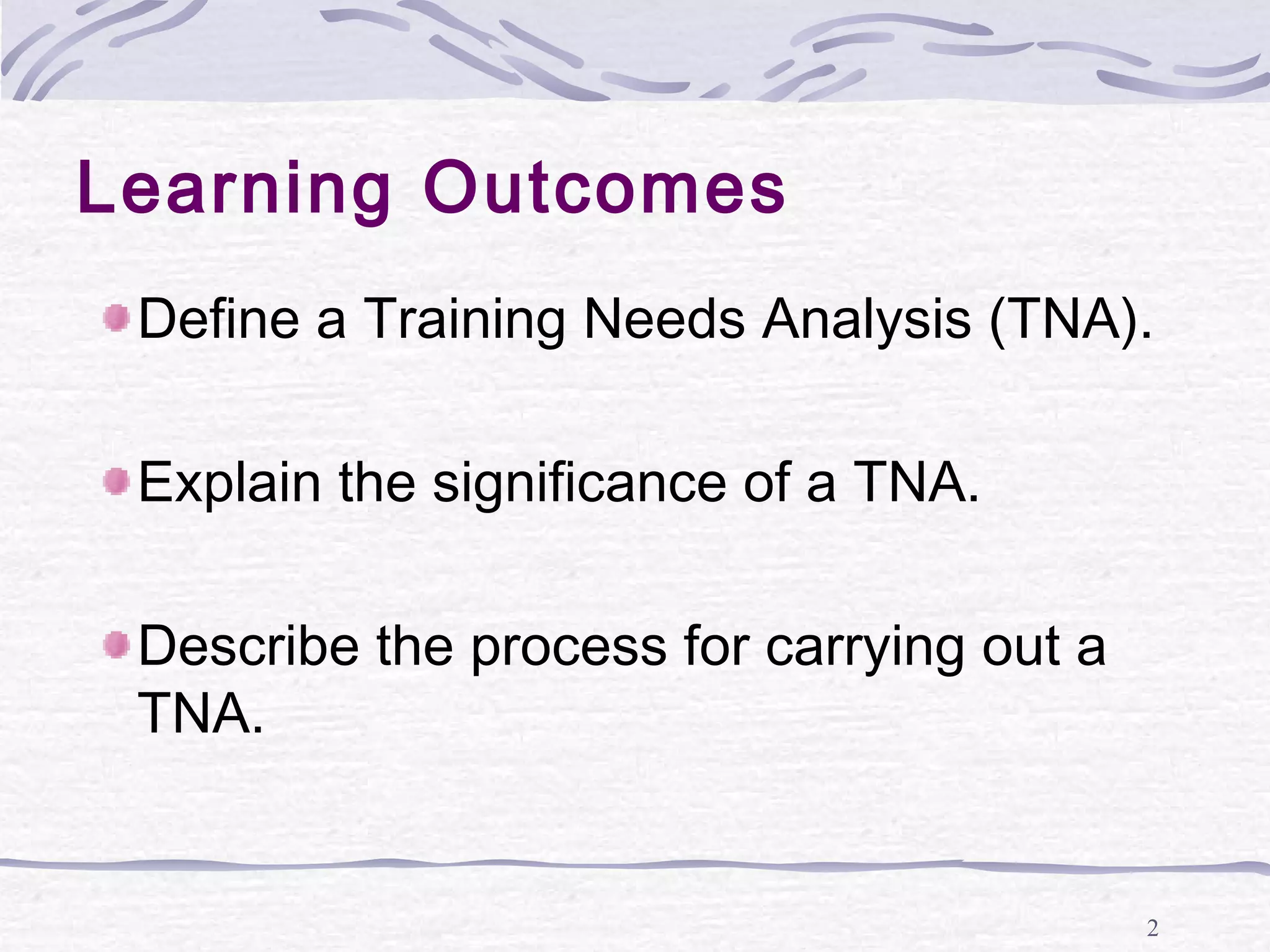 Training Needs Analysis | PPT