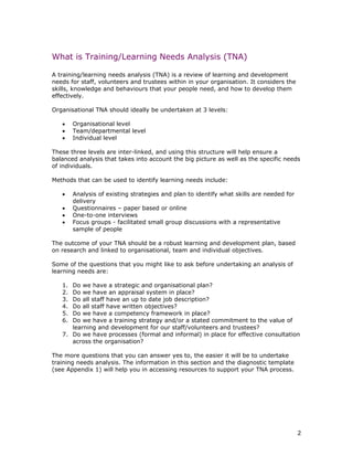 Training needs analysis | PDF