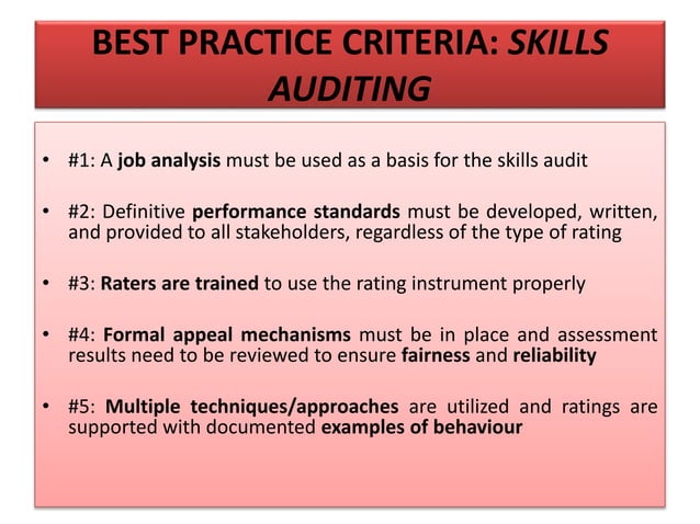 Training Needs Analysis, Skills Auditing & Evaluation | PPT