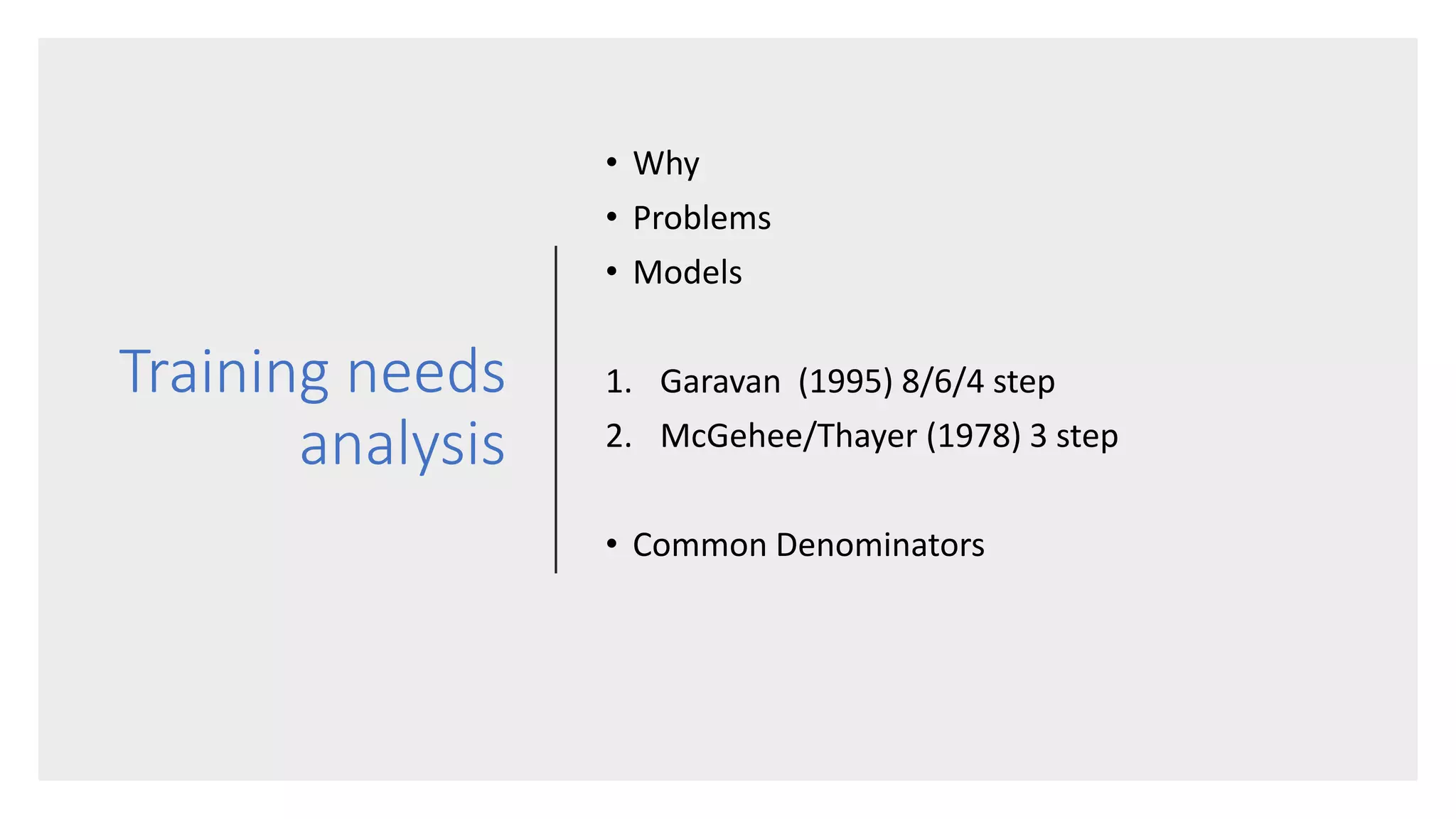 Training needs identification and analysis | PPTX
