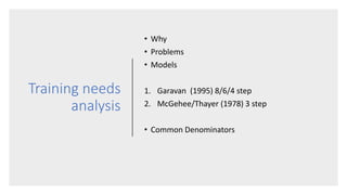 Training needs identification and analysis | PPTX