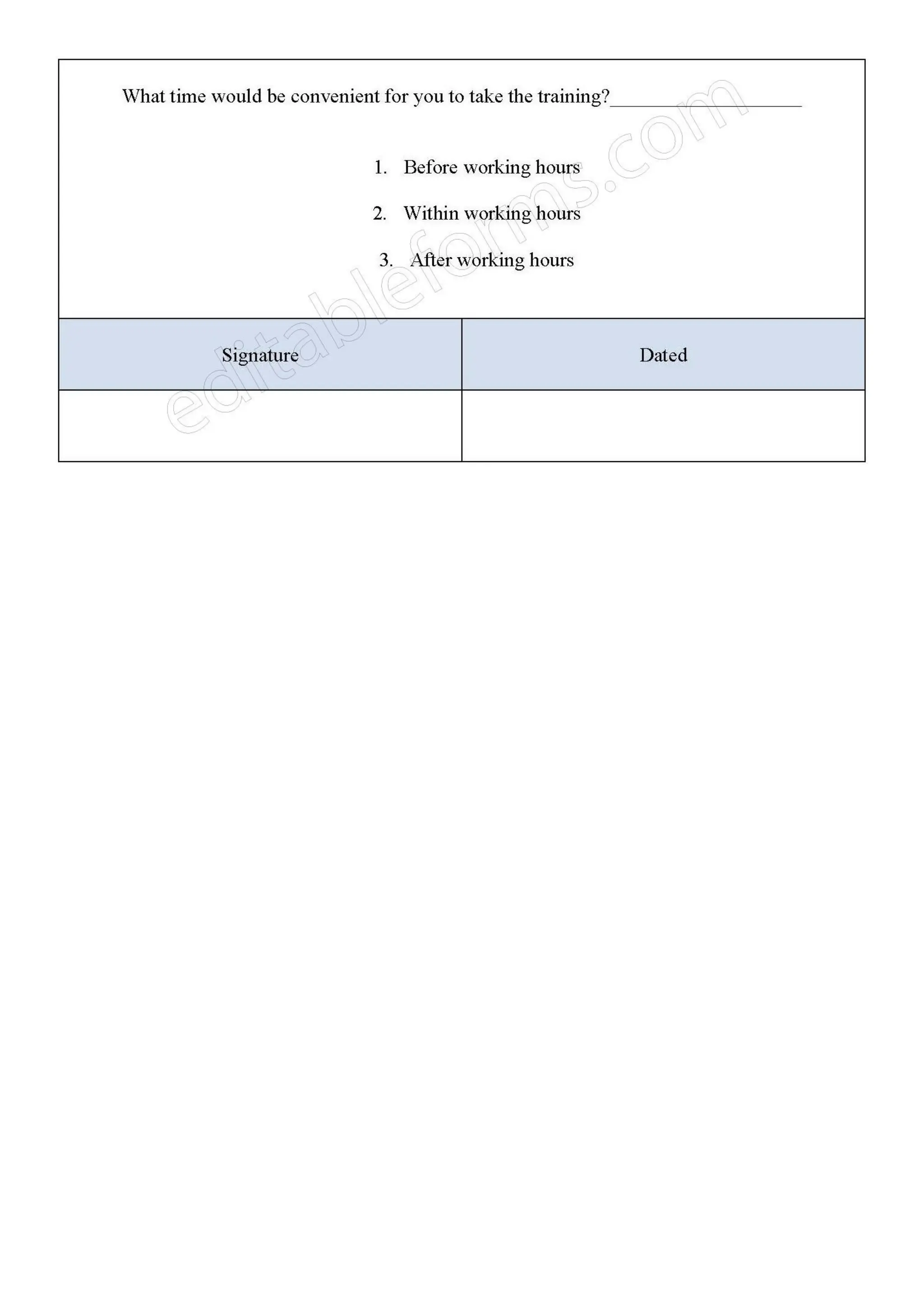 Training Needs Survey Fillable PDF Template | PDF | Business | Business ...