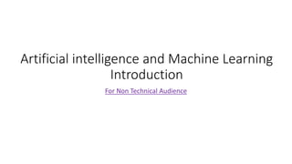 AI and ML Training for non technical | PPT