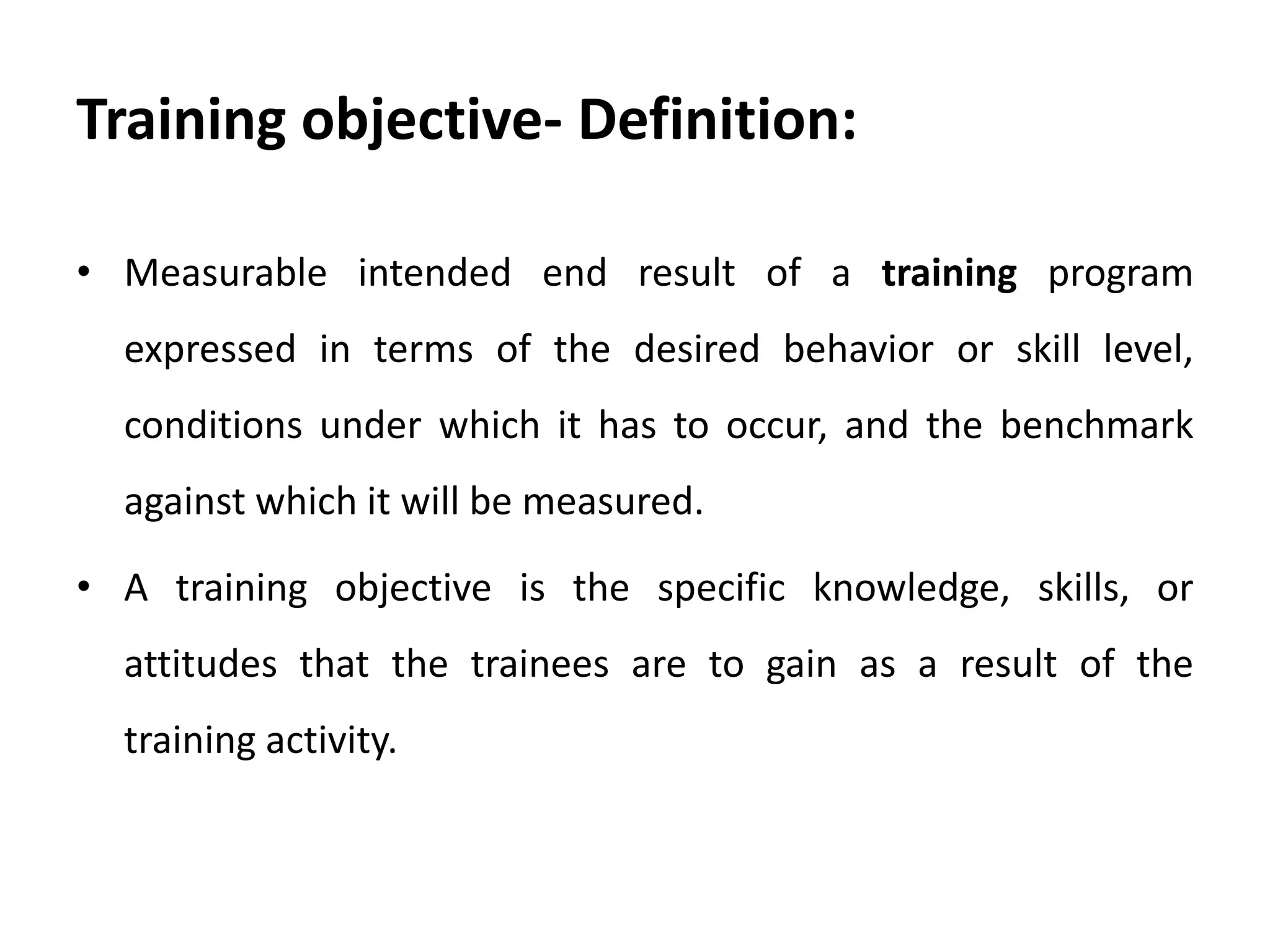 Training objective | PPTX