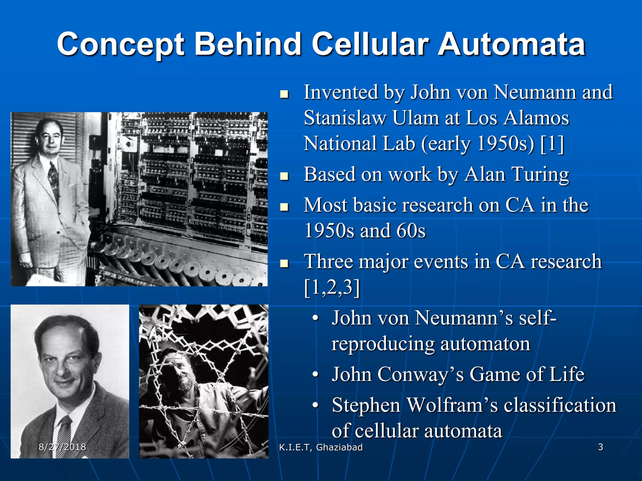 Training of cellular automata for image processing | PPTX