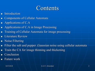 Training of cellular automata for image processing | PPT