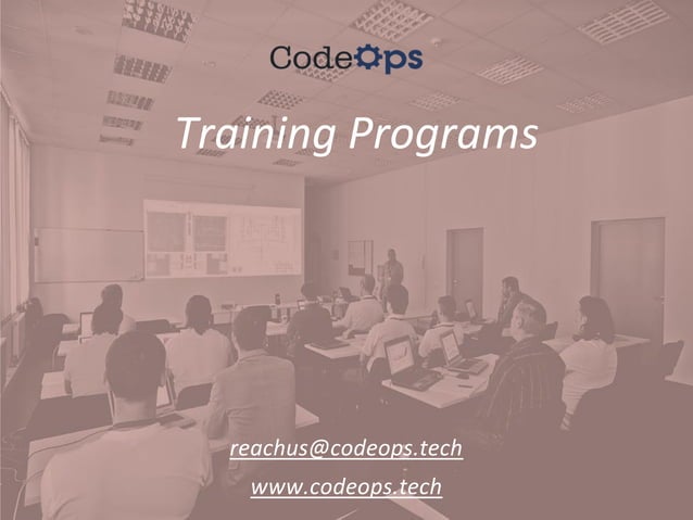 Training offerings - CodeOps Technologies | PPT