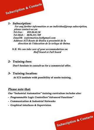 Training offer plc(new) | PDF