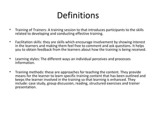Training of trainers | PPT