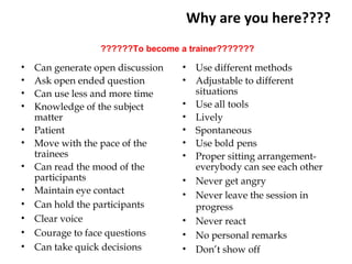 Training of Trainers | PPT