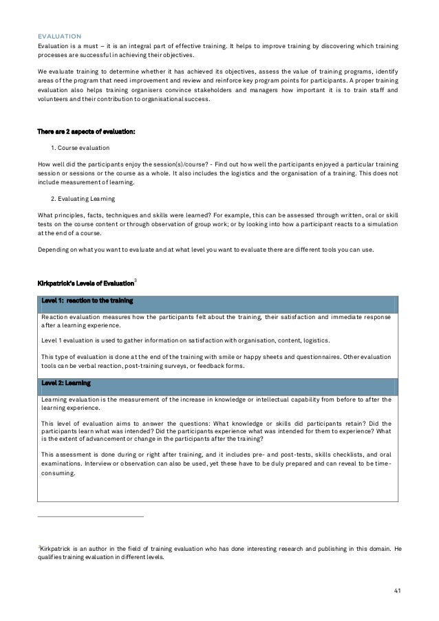 Training of trainers manual