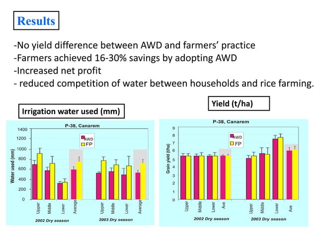 Training on Alternate Wetting and Drying (awd) in rice | PPTX