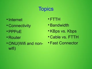 Training on basic internet troubleshooting | PPT