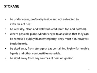 Gas Cylinders Handling, Storage and operation | PPT