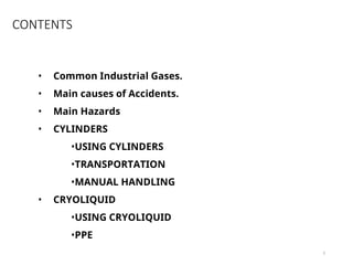 Gas Cylinders Handling, Storage and operation | PPT