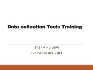 Training on data collection | PPTX