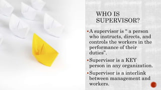 Training on development of supervisor | PPTX