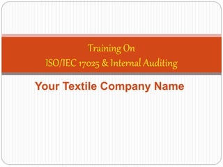 Training on ISO -7025 | PPTX