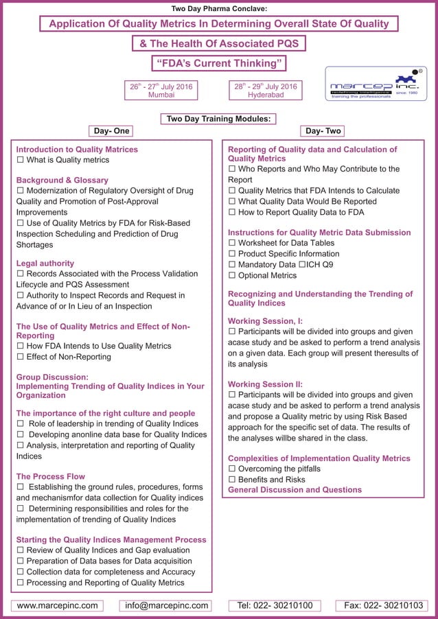 “Pharmaceutical Quality Matrices in determining overall state of ...
