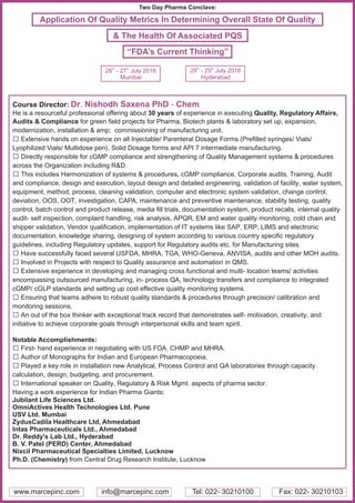 “Pharmaceutical Quality Matrices in determining overall state of ...