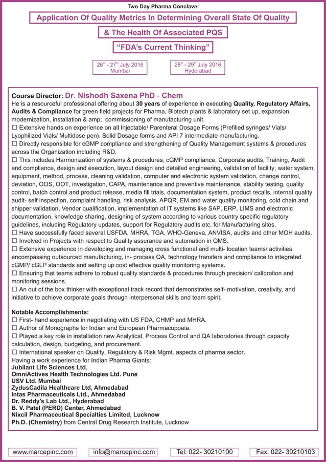 “Pharmaceutical Quality Matrices in determining overall state of ...