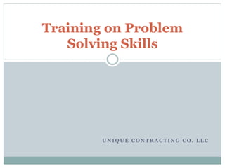 Training on Problem Solving Skills | PPTX