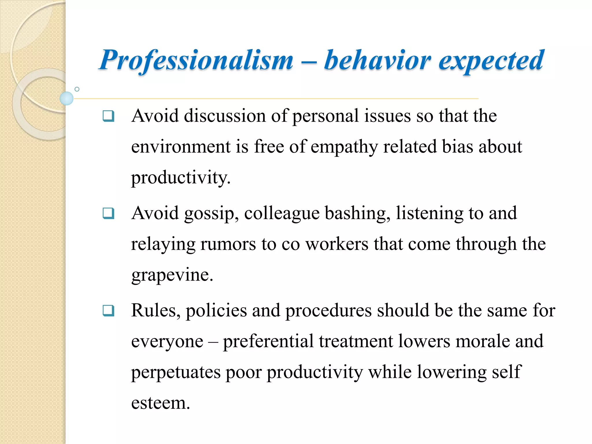 Training on professionalism in the workplace | PPTX